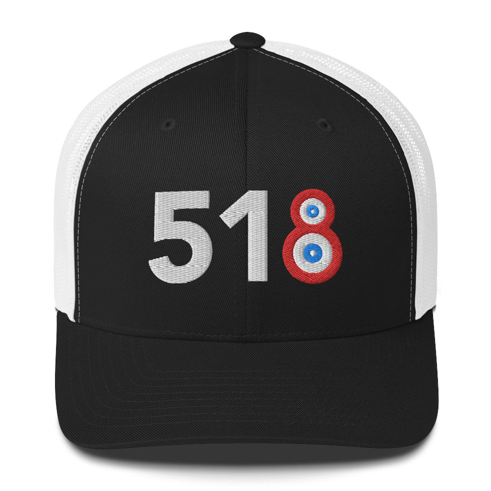 518 Area Code - Albany, New York Trucker Cap